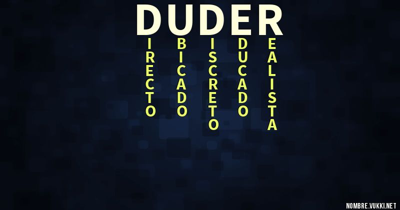 Qué significa duder