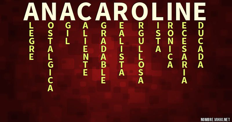 Qué significa ana-caroline