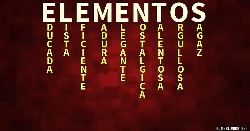 Qué significa elementos