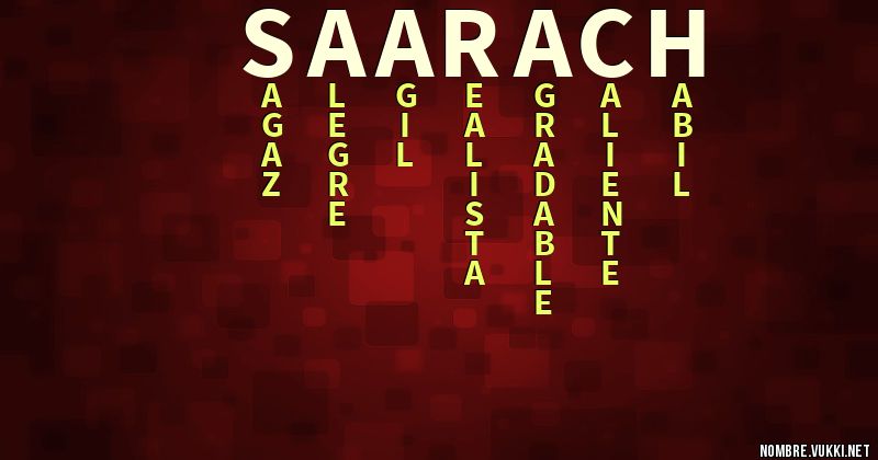 Qué significa saarach