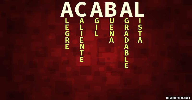 Qué significa acabal