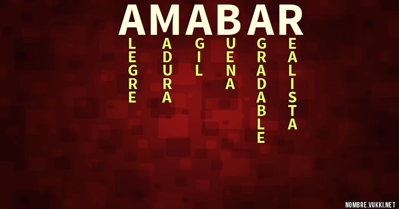 Qué significa amabar