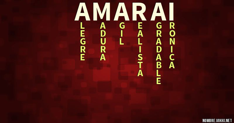 Qué significa amarai