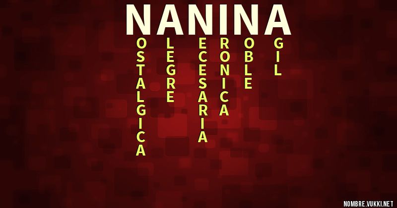 Qué significa nanina