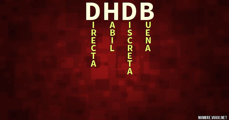 Qué significa dhdb