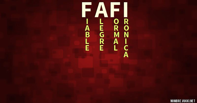 Qué significa fafi