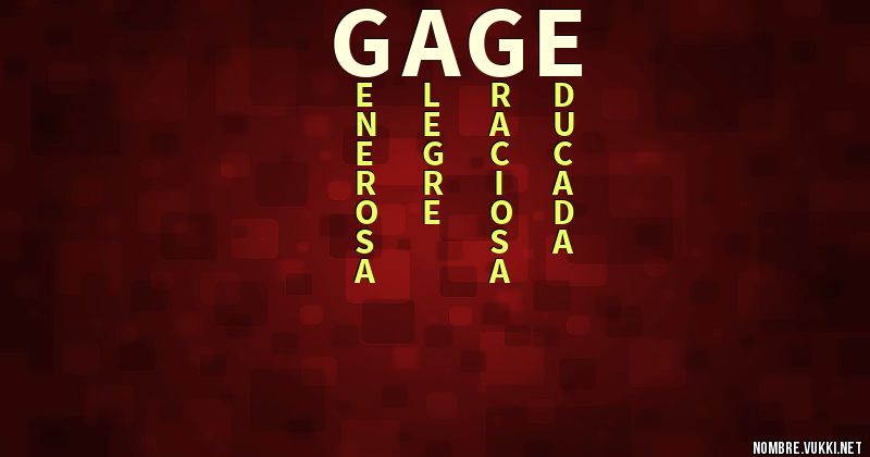 Qué significa gage
