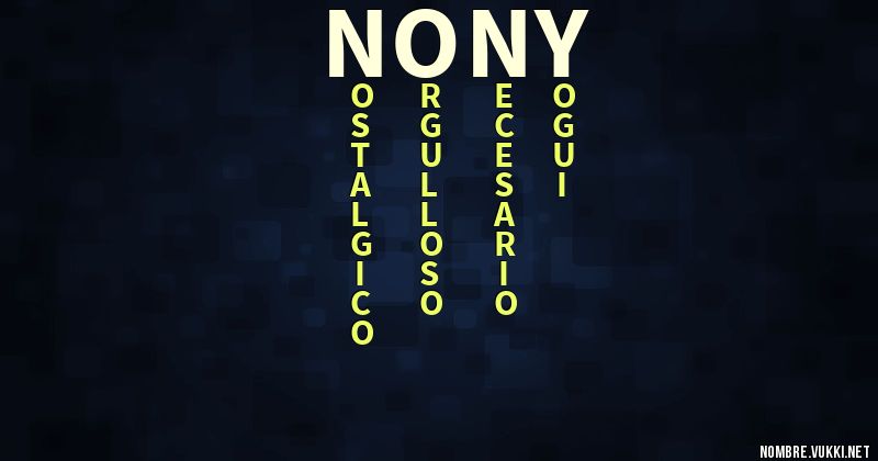 Qué significa nony