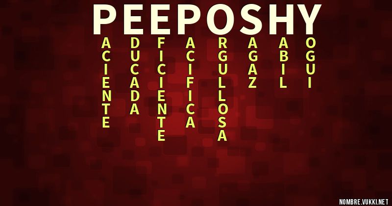 Qué significa peeposhy