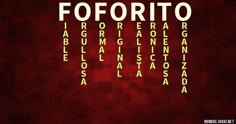 Qué significa foforito
