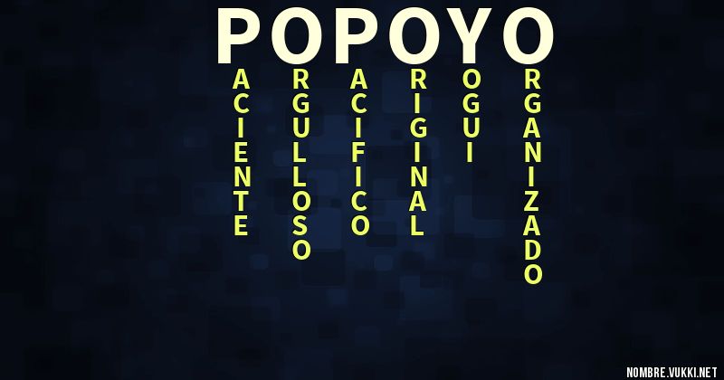 Qué significa popoyo