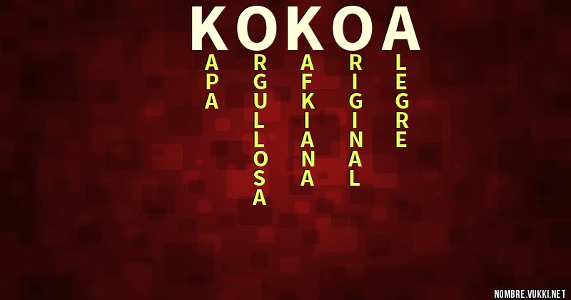 Qué significa kokoa