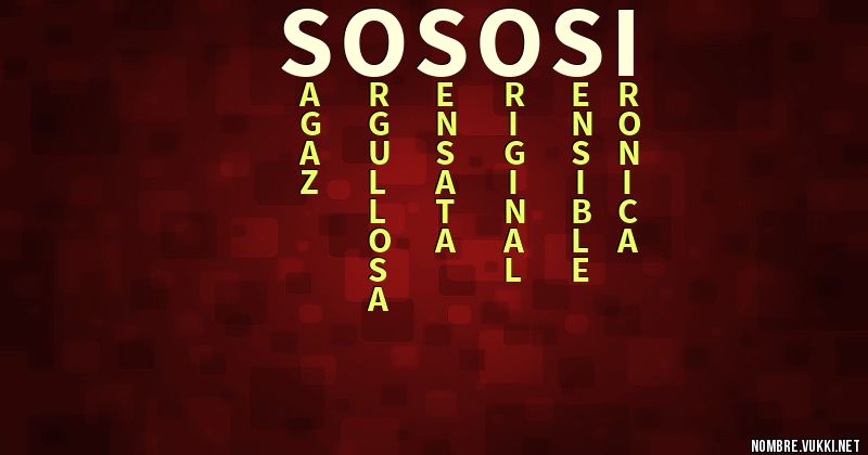 Qué significa sososi