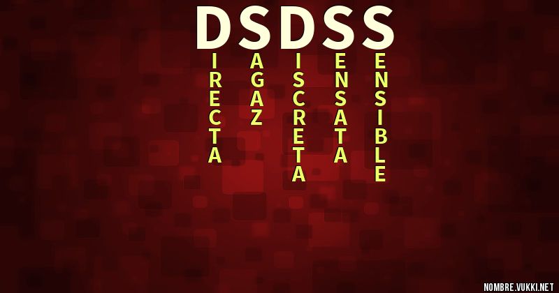 Qué significa dsdss