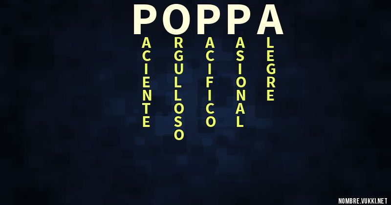 Qué significa poppa