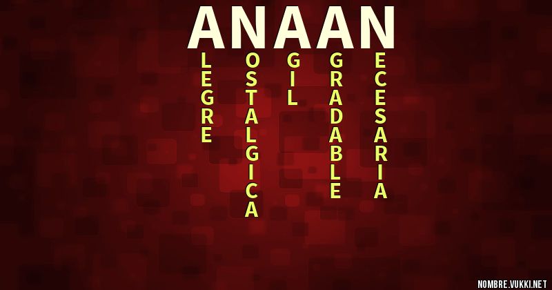Qué significa anaan