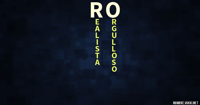 Qué significa ro