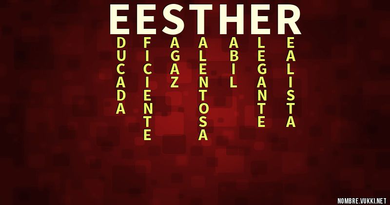 Qué significa eesther