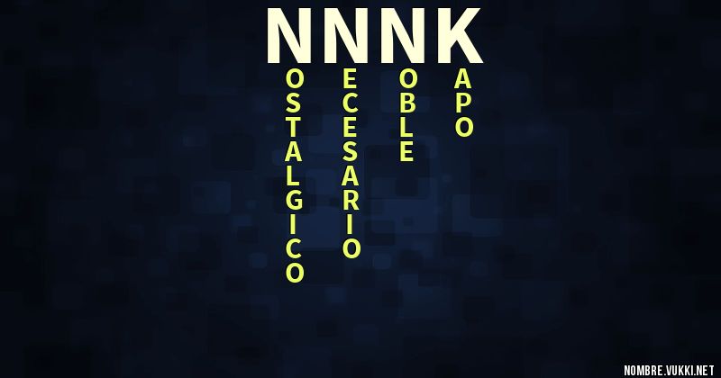Qué significa nnnk